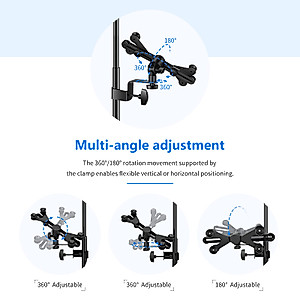 Neewer 6-11 inches Adjustable Music Mic Microphone Stand Tablet Mount with 360 Degree Swivel Holder for Apple iPad Pro Air Mini Google Nexus Samsung Galaxy
