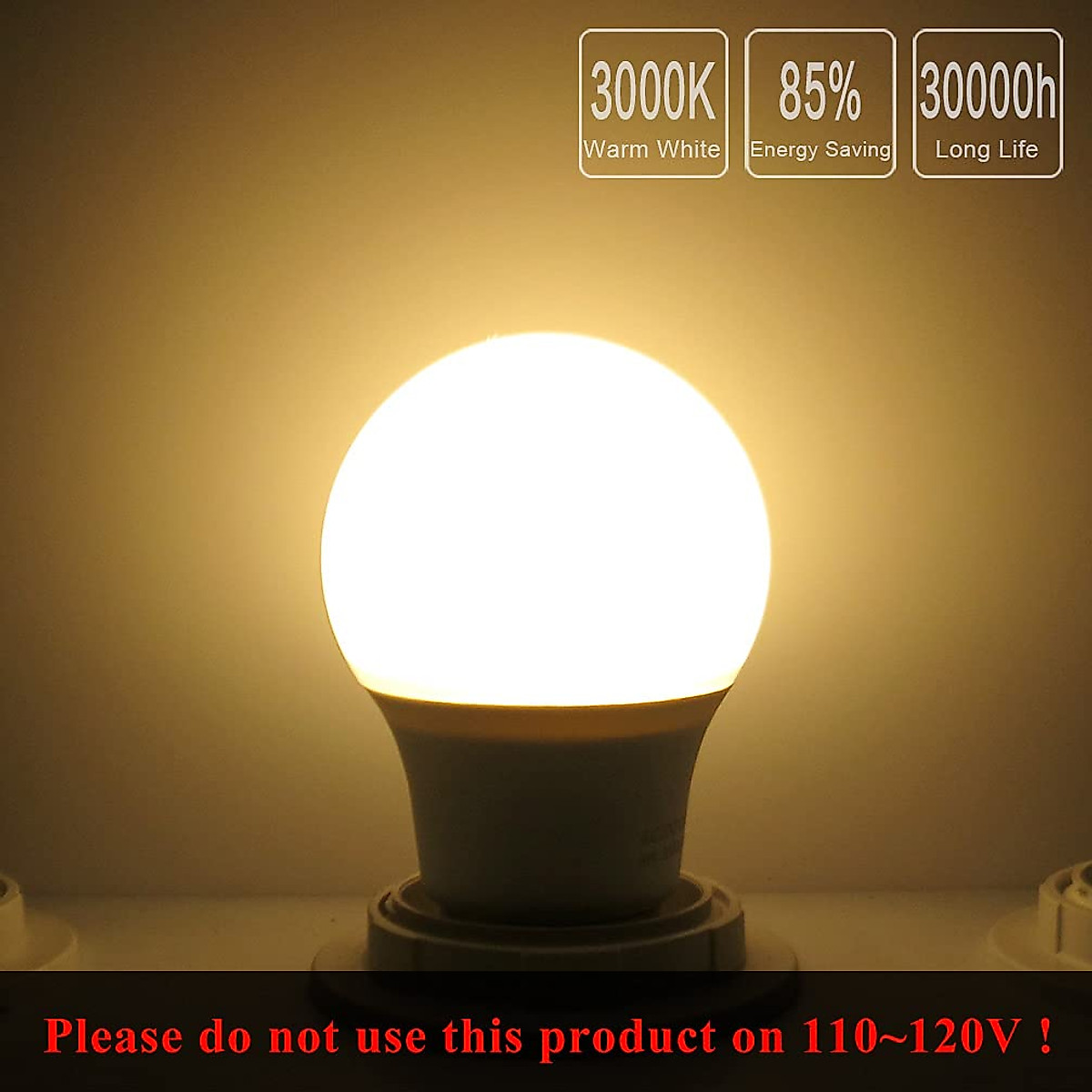 Honle E26 LED Light Bulbs 3W 12V Low Voltage Warm White 3000K E27 Edison Standard Screw Base 25W Equivalent Pack of 2