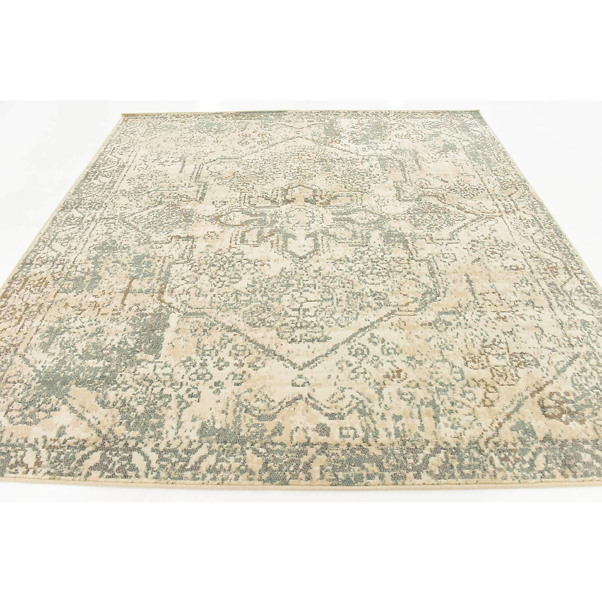 Unique Loom Tuareg Collection Area Rug - Sandstorm (8'Square, Multi/ Gray)