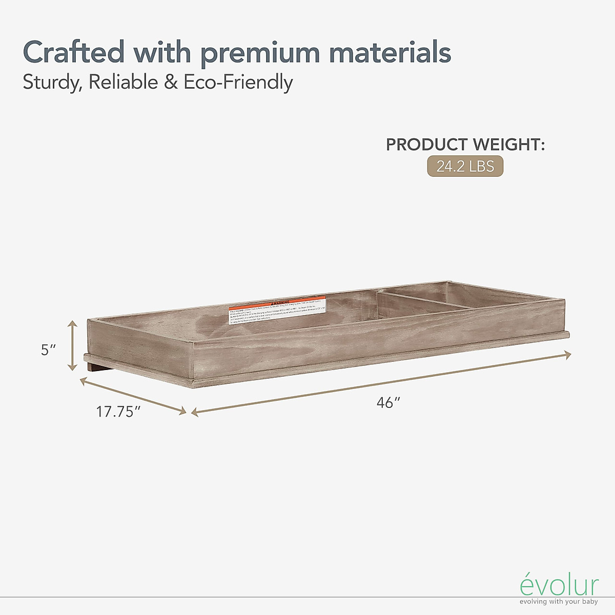 Evolur Stilnovo I Changing Tray I Full Assembly I Lasting Quality