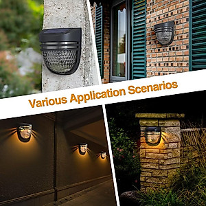 oditton Solar Fence Light, Solar Pathway Lights, Solar Light, Deck Lights, Solar Powered, Solar Wall Lights, 2 Modes, Waterproof IP65, Outdoor for Garden, Christmas Decoration, Backyard, 6 Pack