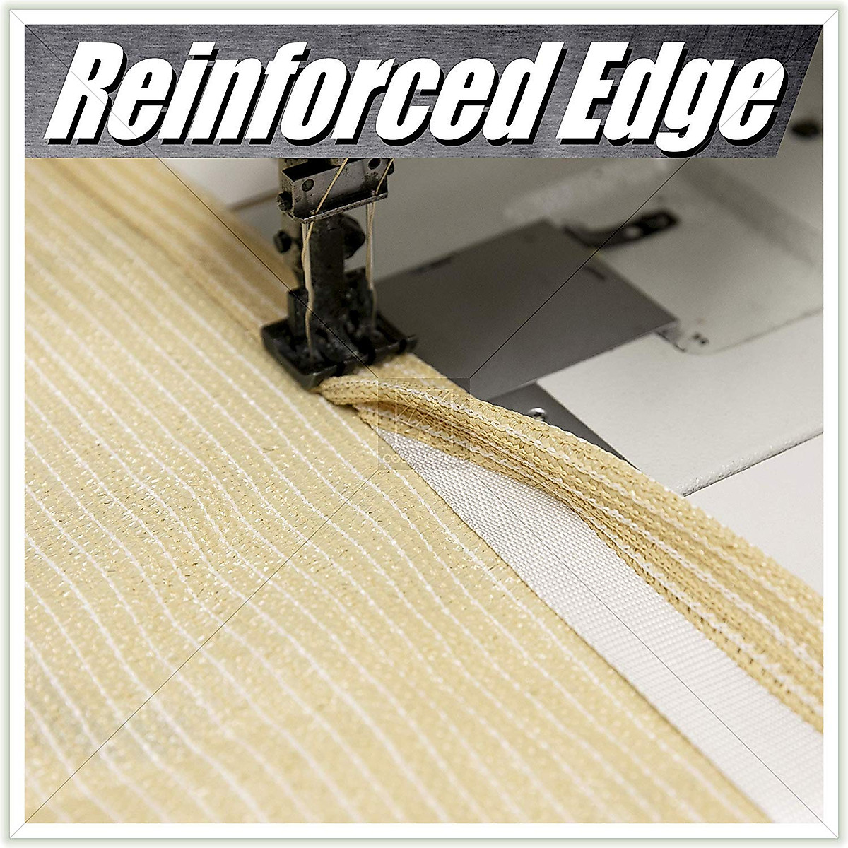 ColourTree 12' x 16' Gray Rectangle CTAPR1216 Sun Shade Sail Canopy Mesh Fabric UV Block - Commercial Heavy Duty - 190 GSM - 3 Years Warranty (We Make Custom Size)