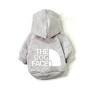 通用 Dog Hoodie,Comfortable Soft Fashion Dog Clothes,Trendy Dog Hoodie,for Small, Medium and Large Dogs (Large, Light Gray)
