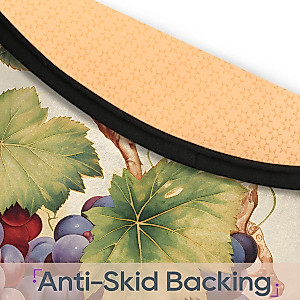 TULIMET Fruit Grapes 5'2'' Ft Round Area Rug Washable Non-Slip Circle Rug Floor Carpet Mat for Bathroom Bedroom Living Room Kitchen Entryway Dining Room