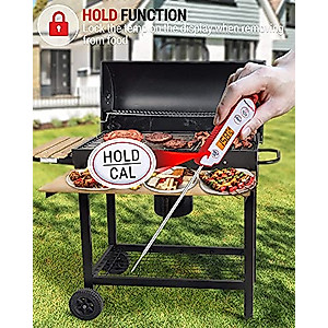 ThermoPro TP15 Waterproof Instant Read Food Thermometer, Digital Meat Thermometer for Cooking and Grilling, Backlight Kitchen Thermometer, BBQ Smoker Cooking Thermometer with Probe Calibration