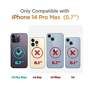 GVIEWIN Designed for iPhone 14 Pro Max Case, Screen Protector + Camera Lens Protector Flower Shockproof Clear Floral Design Protective Women Phone Cover, 6.7 Inch 2022 (Cherry Blossoms/Purple)