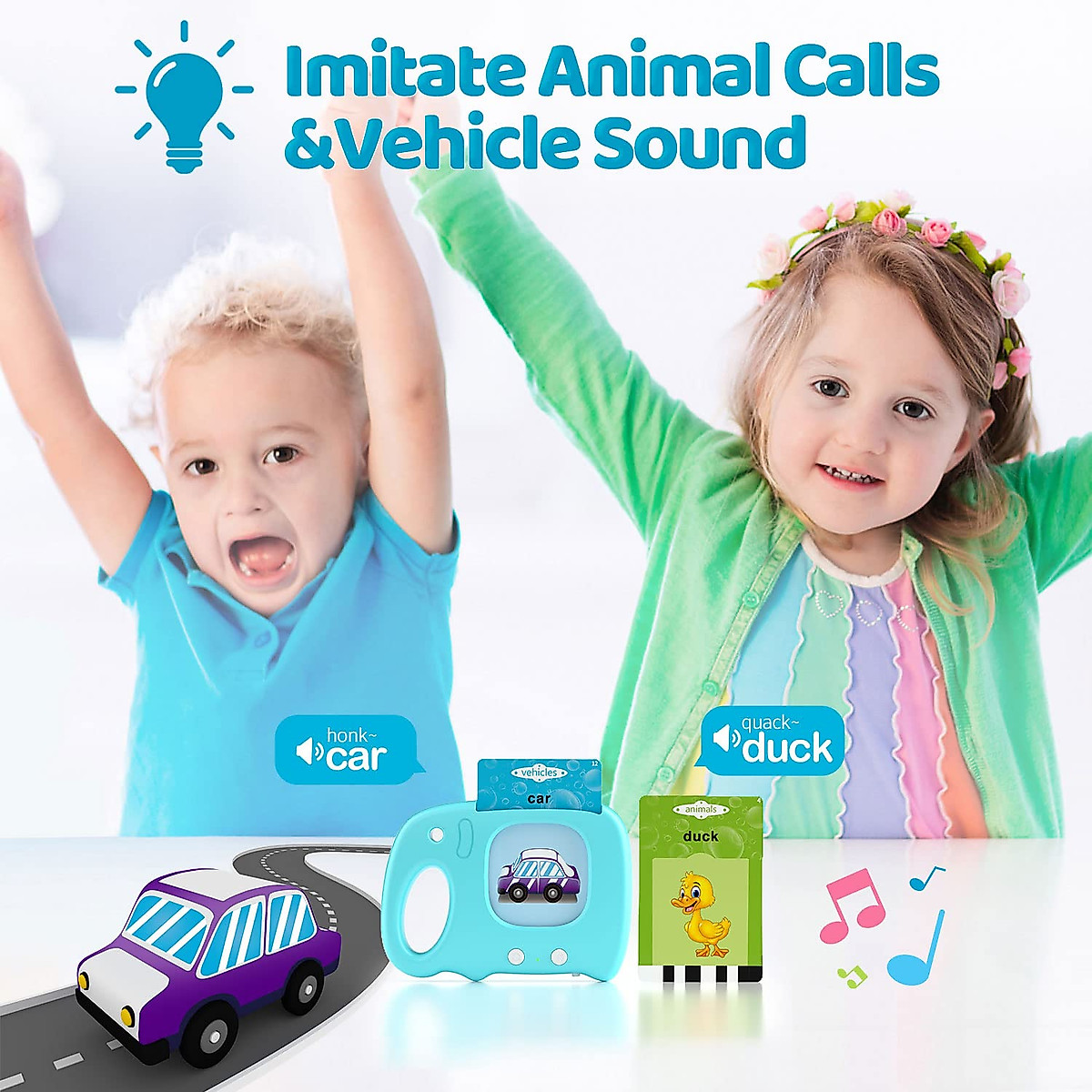 Websonaw Toddler Toys for 2 3 4 5 Year Old Boys Girls, Talking Flash Cards with 224 Words, Autism Sensory Toys for Autistic Children Learning Montessori Toys for 2 Year Old, Speech Therapy Toys