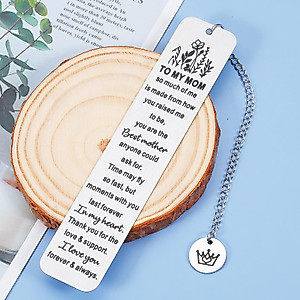 Mom Gift Bookmark for Women Mothers Day from Son Daughter Birthday Valentines Christmas Stocking Gifts for Mother Mommy Grandma from Teens Kids I Love You Mom Book Lovers Gift