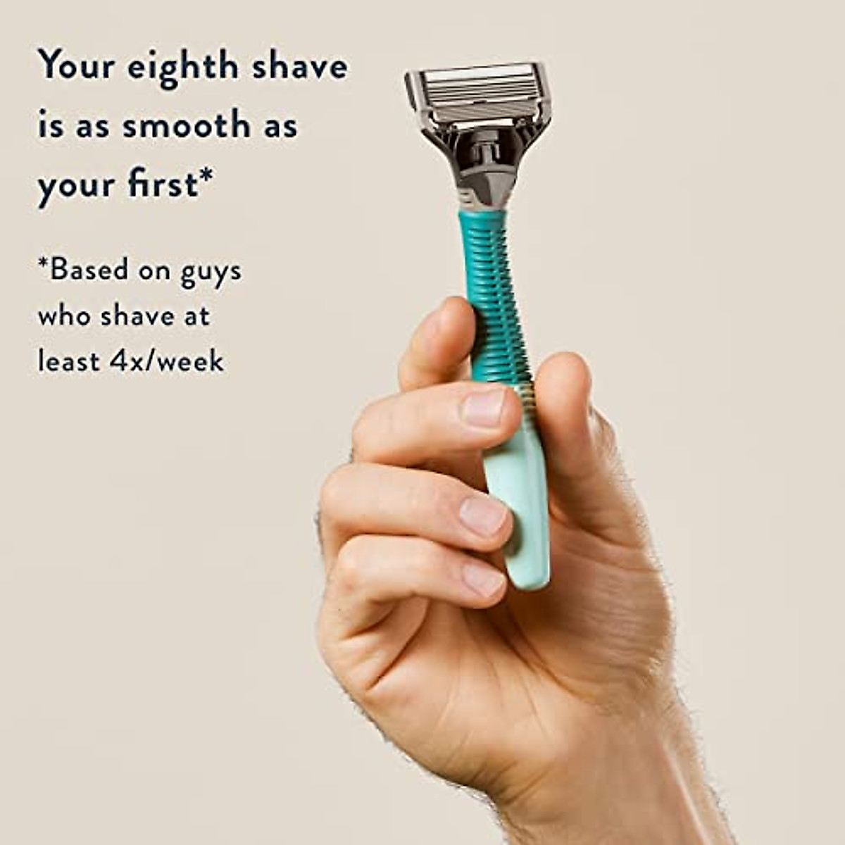 Harry's Razors for Men - Shaving Kit for Men includes a Mens Razor Handle, 3 Razor Blade Refills, Travel Blade Cover, and 4 Oz Shave Gel