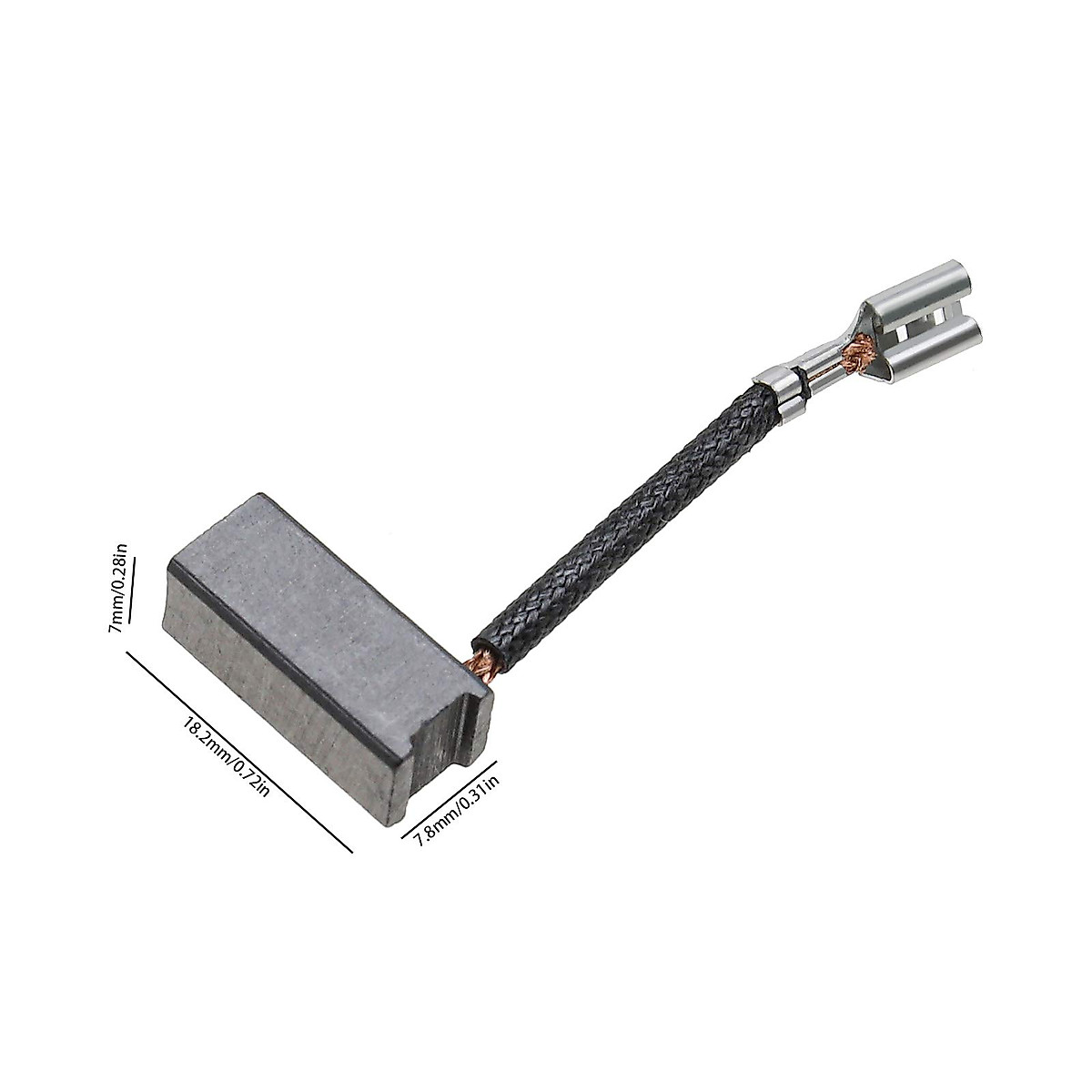 SING F LTD 1617014142 Carbon Brushes 15% Copper Powder Compatible with Bosch Rotary Hammer Drill Power Tools 18.2x7.8x7mm Pack of 4