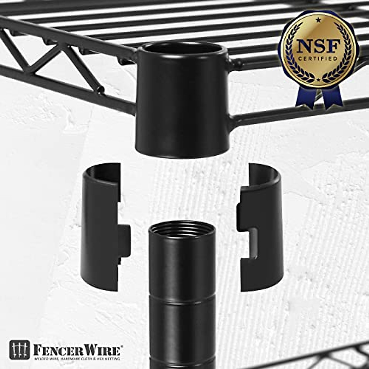 Fencer Wire NSF Commercial Heavy Duty Wire Shelving w/Wheels, Leveling Feet & Liners, Kitchen Storage Shelf, Garage Shelving Storage, Utility Wire Rack Storage Shelves, w/Liner, 30 x 14 x 64 5-Tier