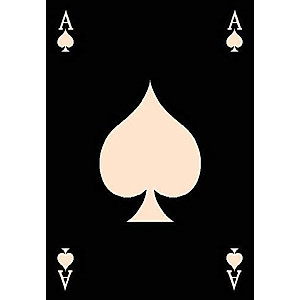 Ace of Spades Playing Card Poker Retro Casino Las Vegas Man Cave Area Rug for Living Room Bedroom Playroom Dining Room Kids Playing Mat (5’ 3” X 7’ 3”)
