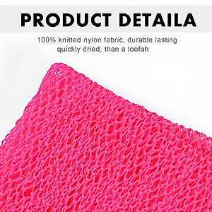 African Net Long Bath Net Sponge,JASSINS African Bathing Body Exfoliating Net Shower Body/ Back Scrubber Skin Smoother,Stretch Length to 66 INCH (Pink)