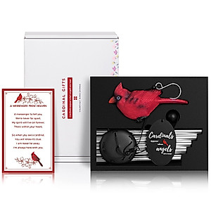 YOUNTASY Cardinal Gifts, Cardinal Wind Chimes, Cardinal Memorial Gifts for Loss of Loved One, Sympathy Gift Ideas for Bereavement, Condolence, Remembrance, Red Cardinal Figurine Decor, 26" Small Size