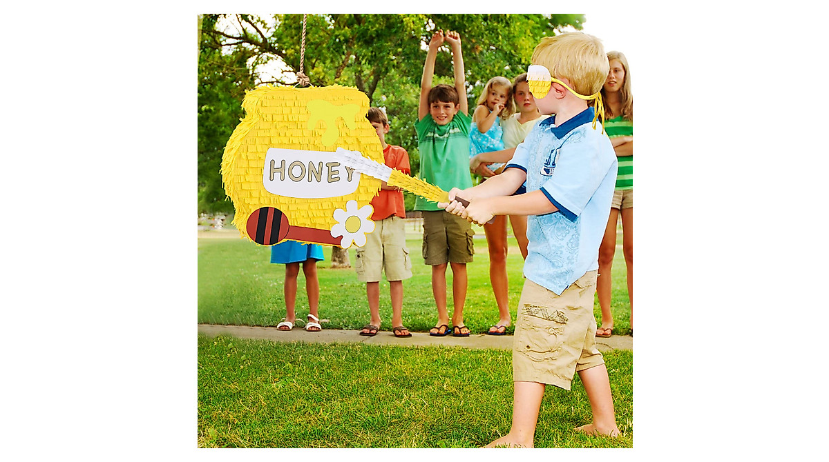Deekin 3-Piece Honey Pot Piñata Set for Kids Birthday Parties