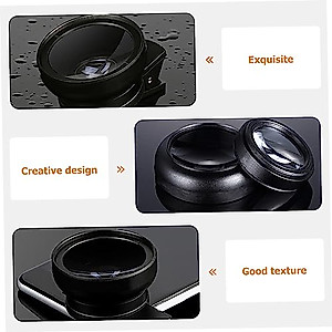 Macro Lens for Mobile Phone Lens Macro Lens for Phone Camera Phone Macro Lens Phone Photography Lens Wide Angle Lens for Phone Smartphone Lens Black Plastic Wide-Angle Lens