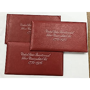 1976 S 3 coin U.S. Bicentennial Silver Mint set Uncirculated