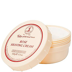 Taylor of Old Bond Street Rose Shaving Cream Jar, 5.3-Ounce (01004)