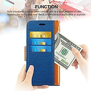 for Gigaset GS160 Case, Oxford Leather Wallet Case with Soft TPU Back Cover Magnet Flip Case for Gigaset GS160 (5”)