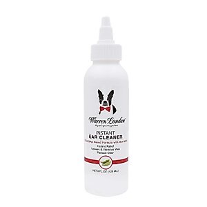 Warren London Instant Ear Cleaner for Cat & Dog with Aloe and Eucalyptus to Clean, Soothe, Control Odor, and Prevent Irritation | Ear Itching Essential I Made USA | 4oz