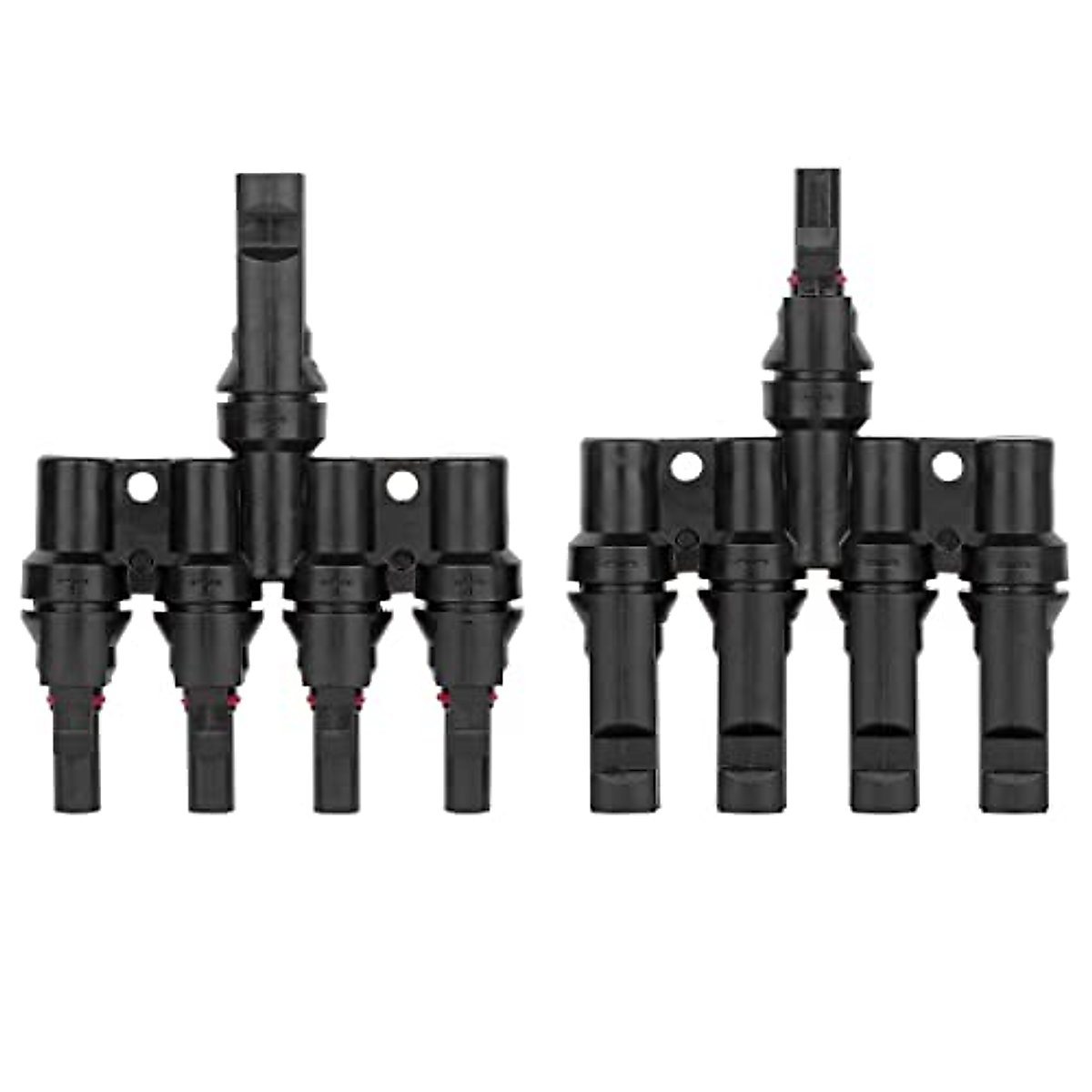 Solar Panel Connector 4 Way Branch MMMF/FFFM - DIY Mount Tool Solar Parallel Connector in Pair - 4 to 1 Solar Cable Connectors for Connection Between Solar Panels