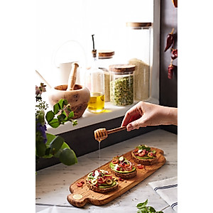 Berard Olive Wood Honey Dipper, 6 inch, Brown