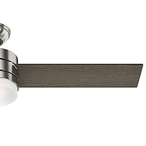 Hunter 54in Contemporary Ceiling Fan with Remote Control in Brushed Nickel (Renewed)