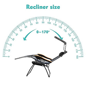 Devoko Zero Gravity Chairs Padded Seat Folding Recliner with Sun Shade Cup Holder Pillow Adjustable Camping Lounge Chair for Patio Garden Beach (Blue)