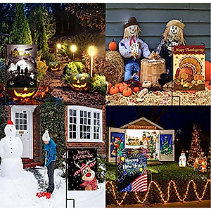 Seasonal Garden Flags Set of 12 Double Sided Burlap 12.5 x 18 Inch House Flags,Small Garden Flags for Outside,Easter Spring Summer Garden Flags,Seasonal Flags for Outdoor Decorations Flags