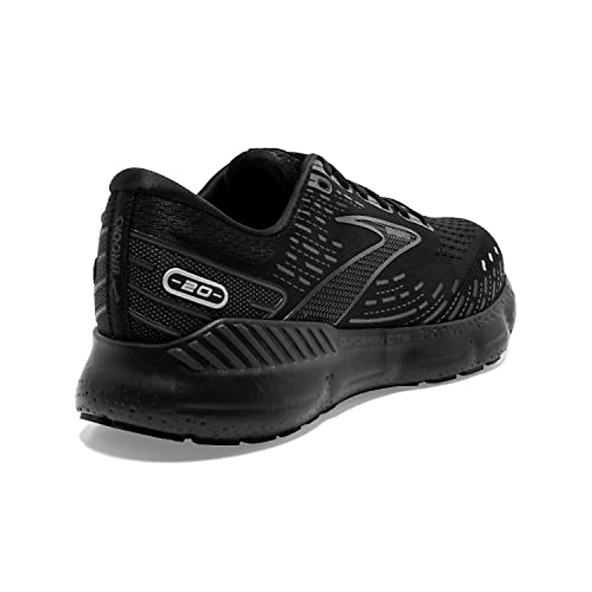 Brooks Men's Glycerin GTS 20 Supportive Running Shoe - Black/Black/Ebony - 8 Medium