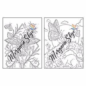 Butterflies Adult Coloring Book: Beautiful Butterfly Designs with Lovely Flowers, Cute Animals and Relaxing Nature Scenes for Stress Relief and Relaxation