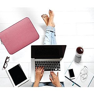 11-11.6-12 Inch Waterproof Laptop Sleeve Bag Compatible with MacBook Air 11.6/MacBook 12 Inch, Acer Chromebook R 11,HP Chromebook 11, Lenovo ASUS Samsung Chromebook 11.6 inch Notebook Tablet Case,Pink