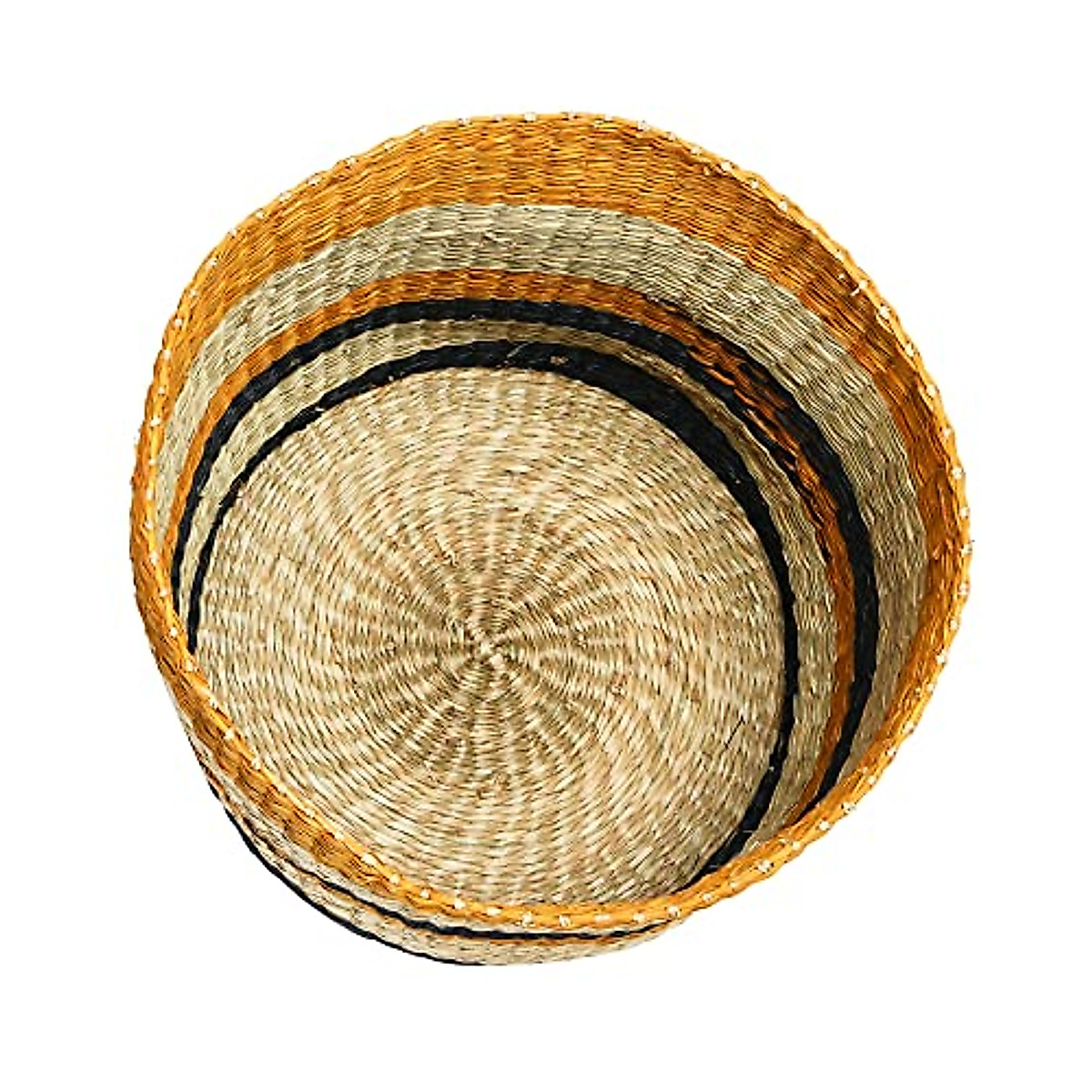 Bloomingville Hand-Woven Seagrass Design, Set of 2 Baskets, 16" L x 16" W x 16" H, Multicolor