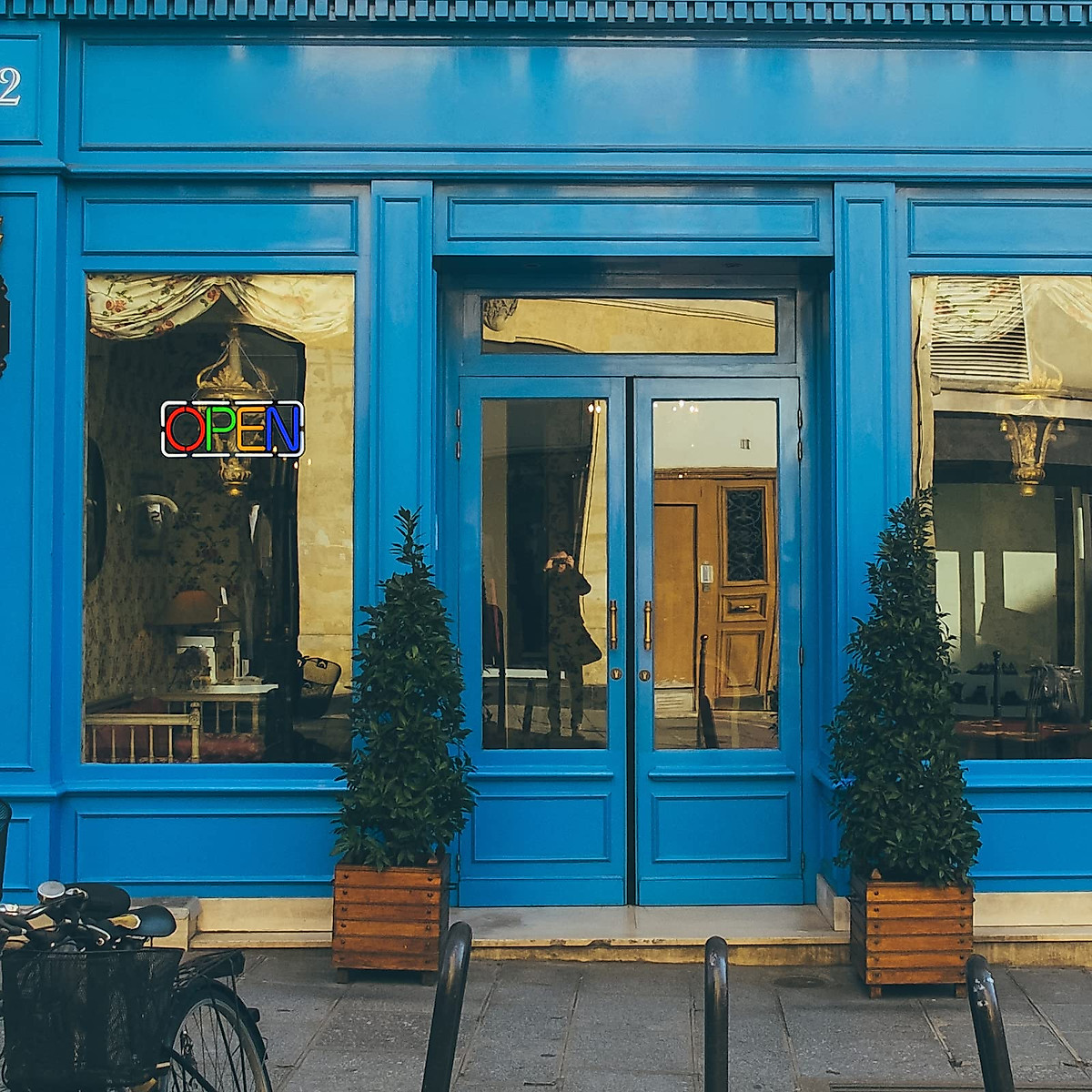 USEND LED Open Sign for Business Colorful Neon Open Sign 21.2x8.6inch High Visibility with Multiple Colors Changes 15V1.6A LED Open Sign with Two Modes Steady Light&Flashing Colorful LED Neon Open