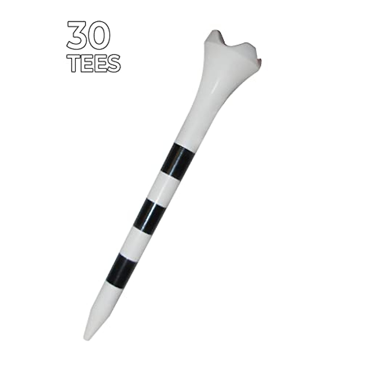 PRIDE GOLF TEE Golf Spikes 30 Count Golf Tees, White, 2.75 US