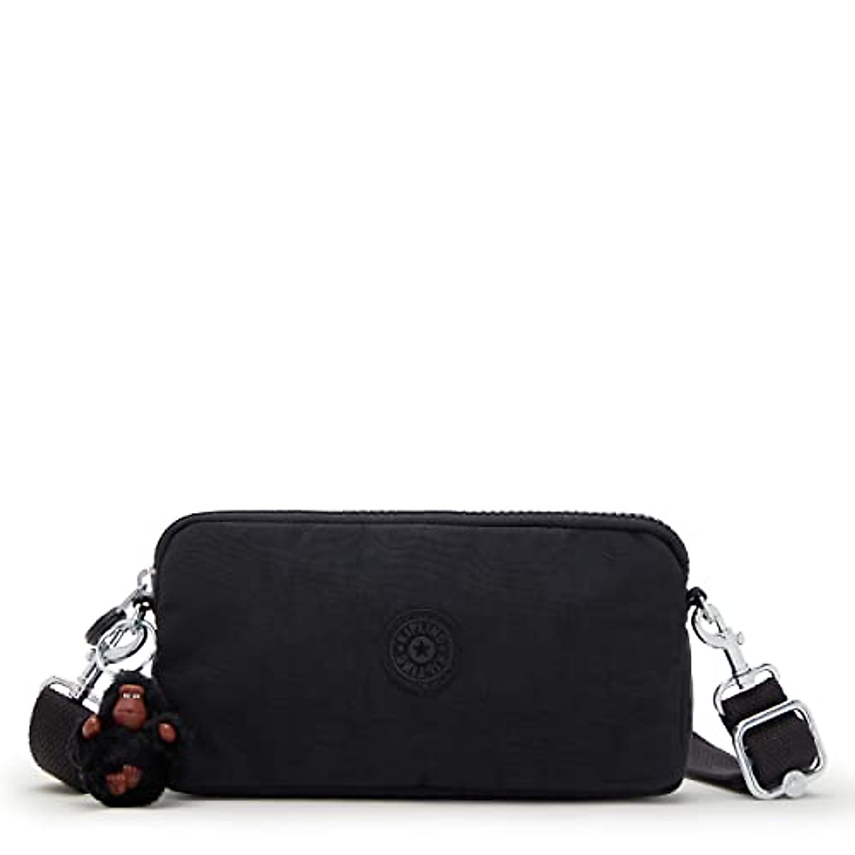 Kipling Womens Women's Emilia Bag, Organisational Compartments, Adjustable Crossbody Strap, Zip Closure, N Shoulder Bag, Black Tonal, 7.5 L x 4.125 H 1.5 D US