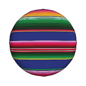 Colorful Mexican Stripes Print Spare Tire Cover Funny Wheel Covers Waterproof Dust-Proof Wheel Protectors Fit for Trailer SUV Truck Camper 14 Inch