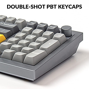 Keychron Q5 Wired Custom Mechanical Keyboard Knob Version, 96% Layout QMK/VIA Programmable Macro with Hot-swappable Gateron G Pro Brown Switch Double Gasket Compatible with Mac Windows Linux (Grey)
