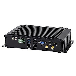HUNSN Industrial PC, Mini Computer, Windows 11 / Linux Ubuntu, 4G, WOL, Watchdog Supported, I5 4200U 4250U 4258U 4278U, IM05, 2 x LAN, GPIO, 6 x COM RS232 422 485, 8G RAM, 64G SSD