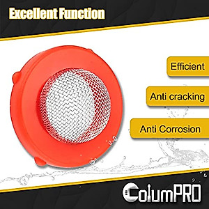 ColumPRO 20 Pieces Stainless Steel Hose Coupling Filter Silicone Washers, Silicone Washer Hose Filters,Fittings fit Standard for 3/4 Inch Garden Hose Connector and 5/8 Inch Washing Machine