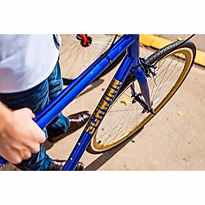 Schwinn Kedzie Single-Speed Fixie Road Bike, Lightweight Frame for City Riding,28 inches, Blue