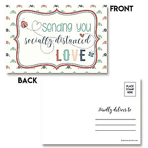 Thinking of You Blank Postcards To Send To Friends & Family, Total of 20 4"x6" Fill In Notecards (5 of each design) by AmandaCreation