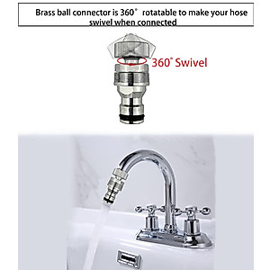 G-Sunny Quick-Connect Sink Faucet Sprayer Kit, Sink Hose Sprayer Accessories, Detachable Metal Adapter With Hand Shower,Hair Washing,Pet Cleaning,for Bathroom/Kitchen (Quick Connect Sprayer)