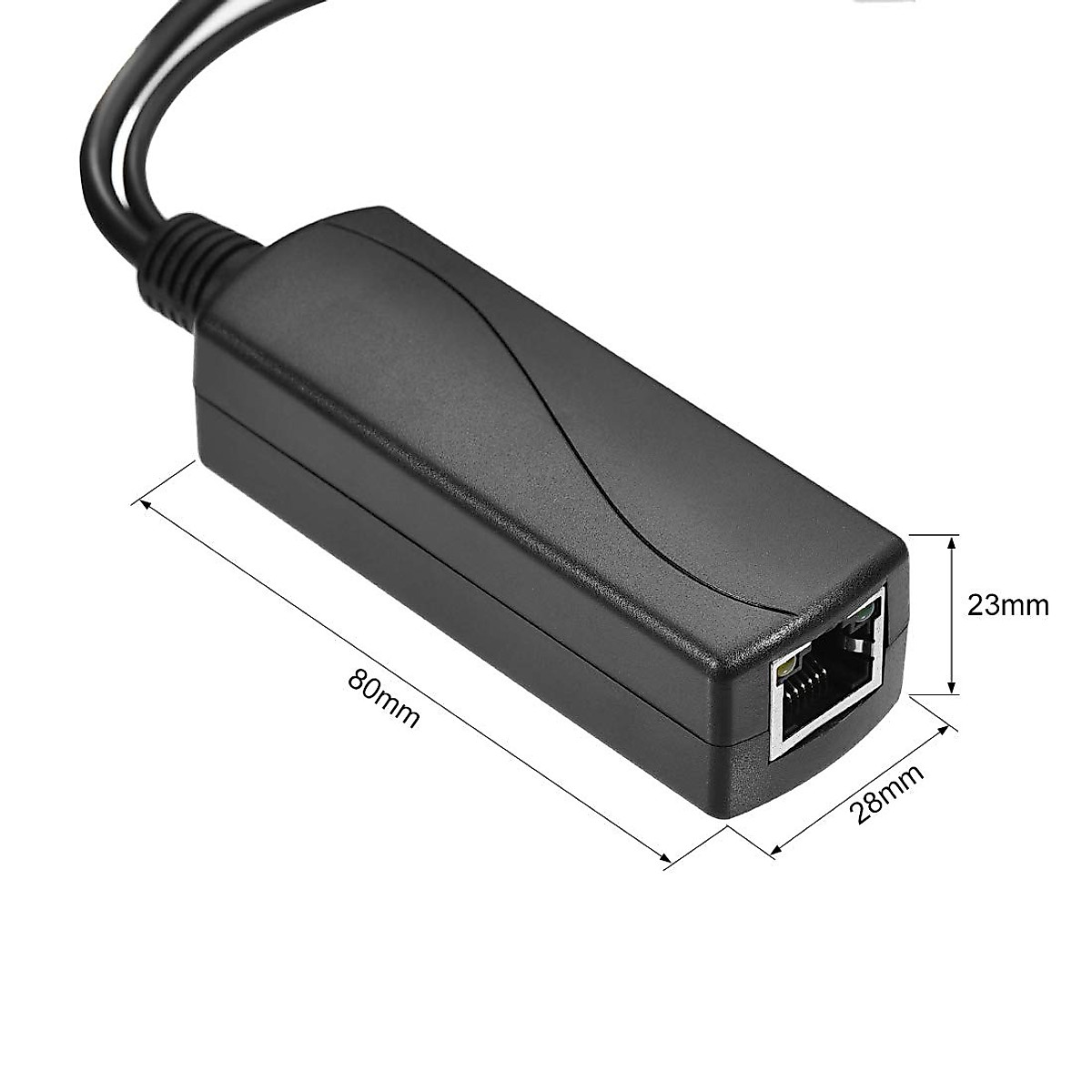 uxcell PoE Splitter Power over Ethernet Adapter 48V to 12V 2.2A for Surveillance Camera with 145mm Wire 2Pcs