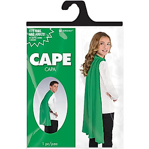 Green Cape Costume for Kids and Adults - One Size Fits Most (1 Count) - Great For Party Dress-Up - Superhero & Halloween Capes