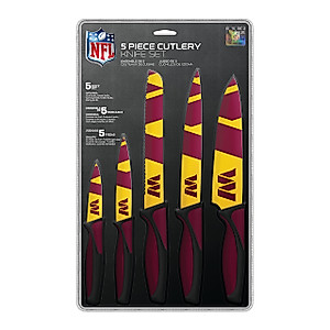 The Sports Vault NFL Washington Commanders 5-Piece Kitchen Knife Set