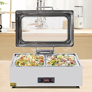 Electric Chafing Dish, 9QT Chafing Dish Buffet Set, Chafers Buffet Servers and Warmers, Chaffing Servers with Covers, Catering Party, Food Warmer for Parties Buffets (2 Pans)