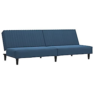 loibinfen 2-Seater Modern Sofa Bed Blue Velvet, 78.7"x39.4"x12.6" (Style B)
