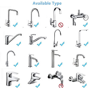 alfyng 3 Pack Faucet Extension Tubes - Kitchen Faucet Extender, Flexible 360 Degrees Stainless Steel Faucet Sprayer Extension, Water Saving Device Anti-Splash Faucet 2 Modes with Universal connector
