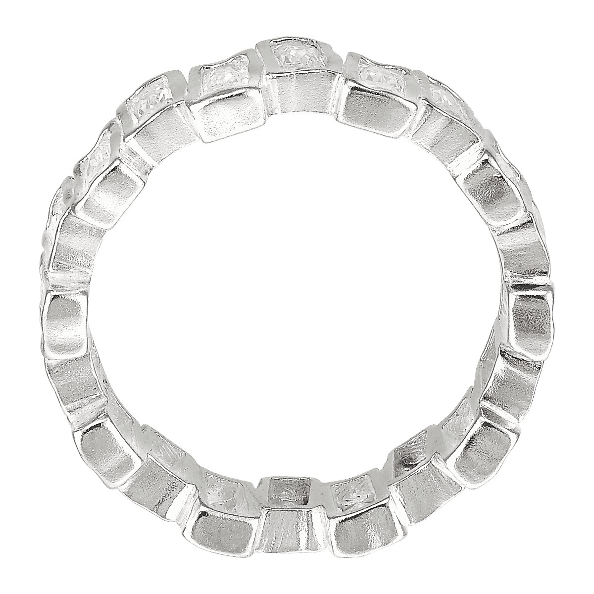 Silpada 'the Little Things' Cubic Zirconia Ring in Sterling Silver, Size 8, Size 8